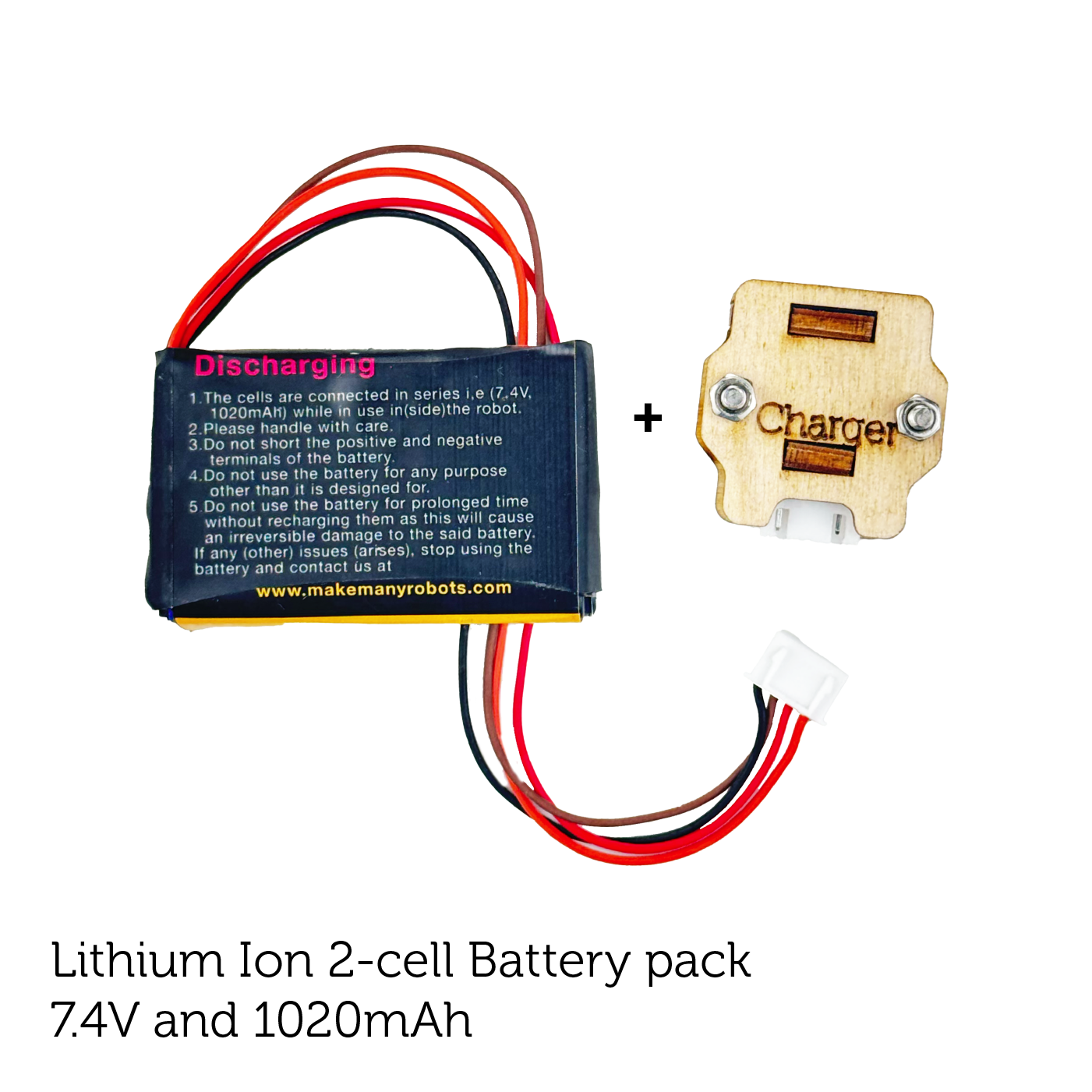 Lithium-ion Battery Pack 7.4V, 1020mAh (Charger Included) – Make Many ...