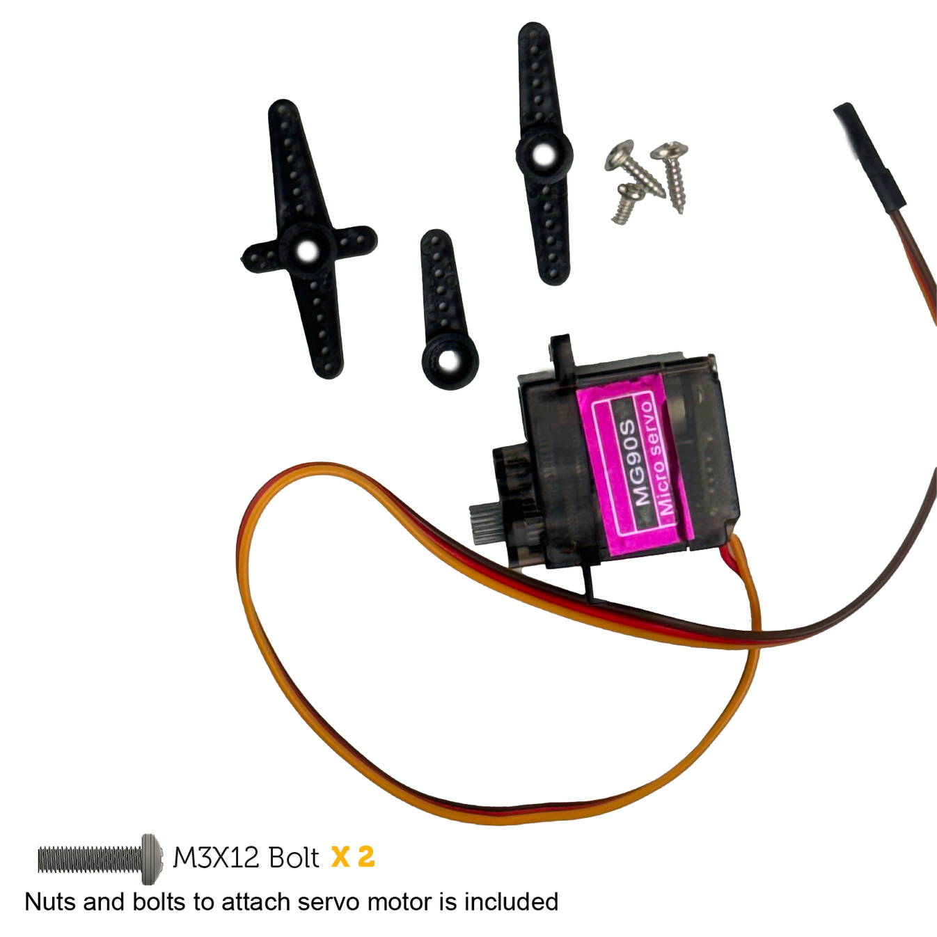 MG90S 360° Continuous Rotation Servo Motor – Make Many Robots