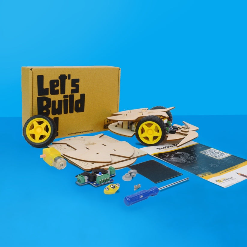 Beetle Bot - DIY Robot with 2 tactile antennas – Make Many Robots